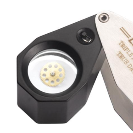 LUPA NEGRA TRIPLET 10X CON 6 LED LUZ DIA – MEDDENTALSTUFF – Tienda de ...